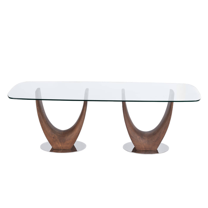 Double U-leg Dining Table